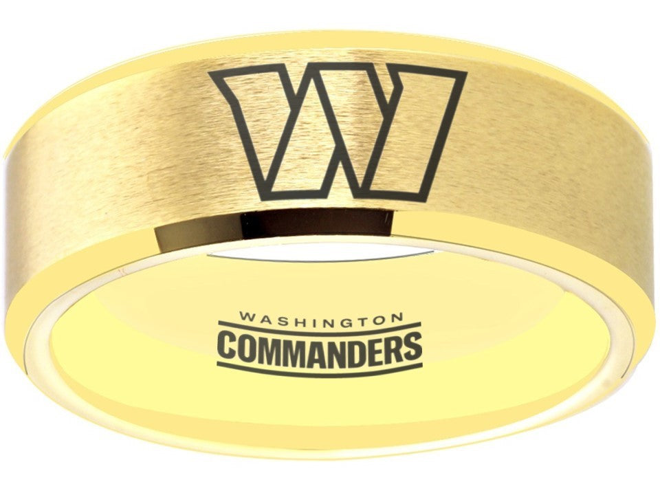 Washington Commanders Ring Gold Tungsten Wedding Ring #commanders ...