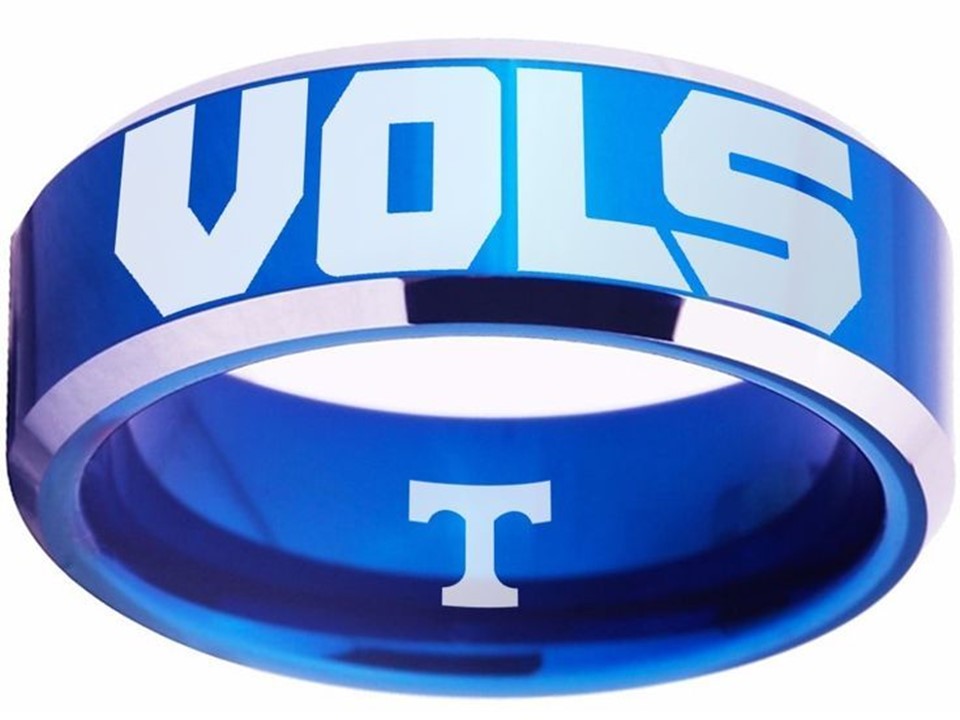 Home › Tennessee Vols Ring Volunteers Logo Ring Blue Silver Wedding Band